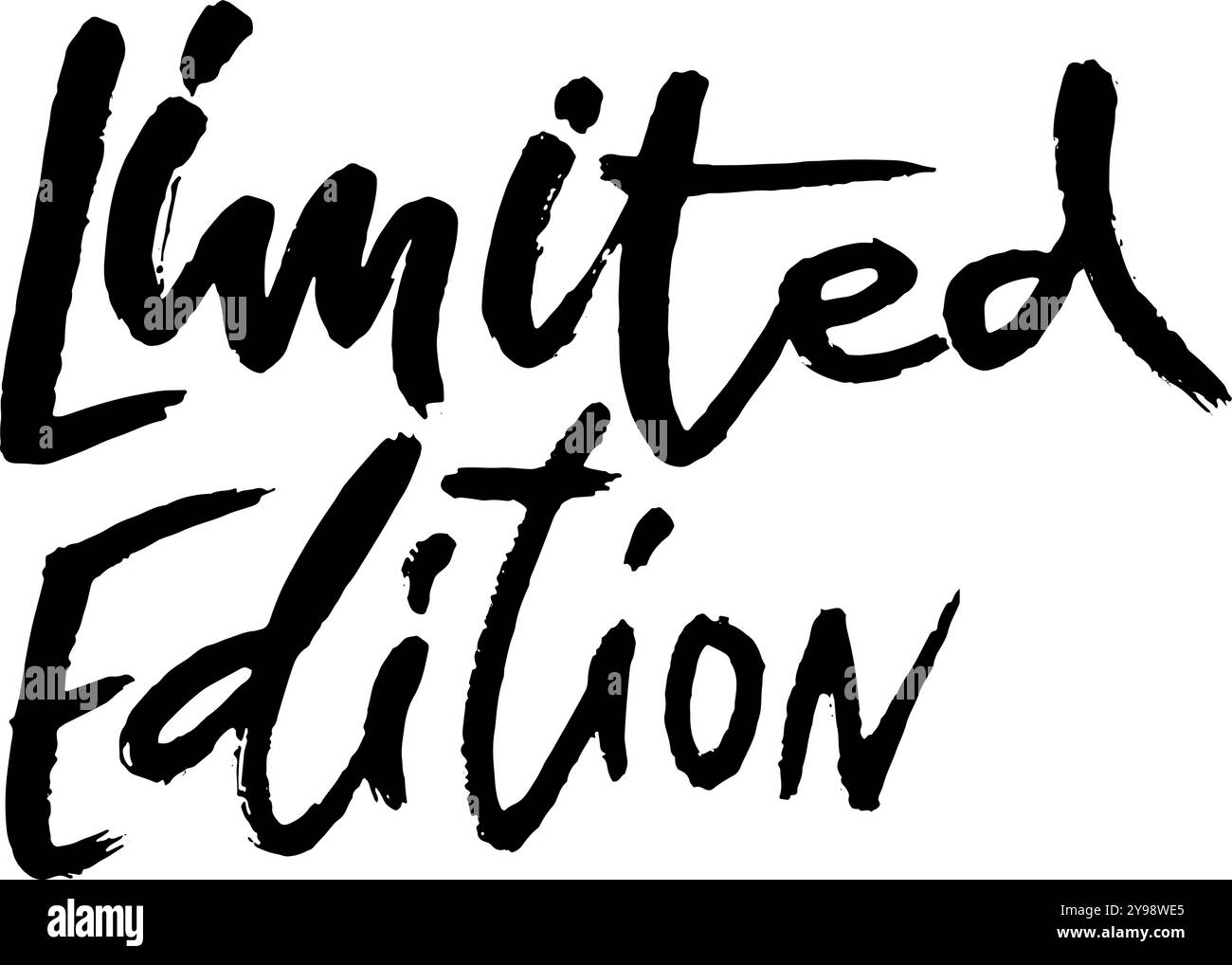 Limited Edition Dry Brush Modern Lettering Design Stock Vector Image ...