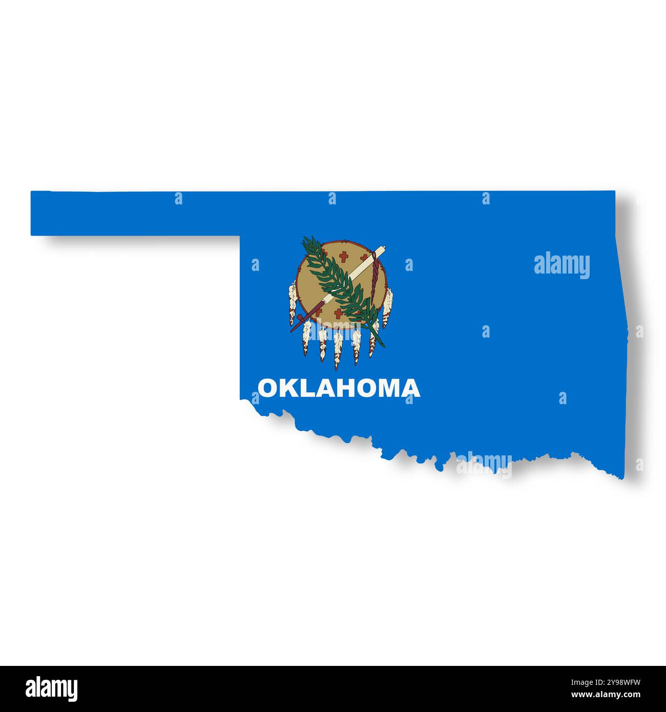 Us state oklahoma map hi-res stock photography and images - Alamy