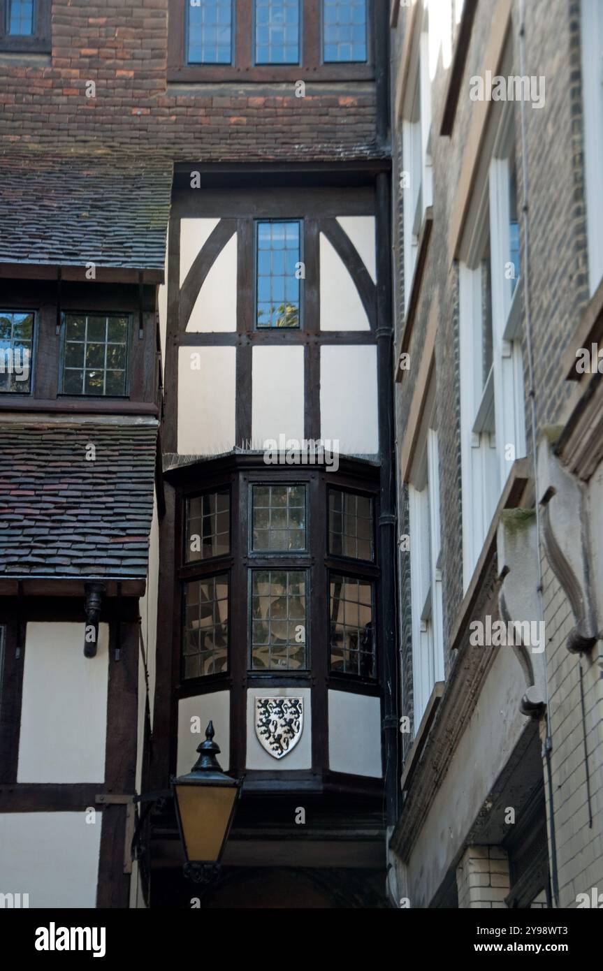 Timber-panelled house over the Gateway, The Priory Church of St ...