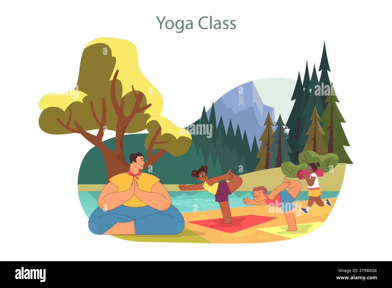 Summer camp. Happy kids enjoying holidays together in the rural area ...