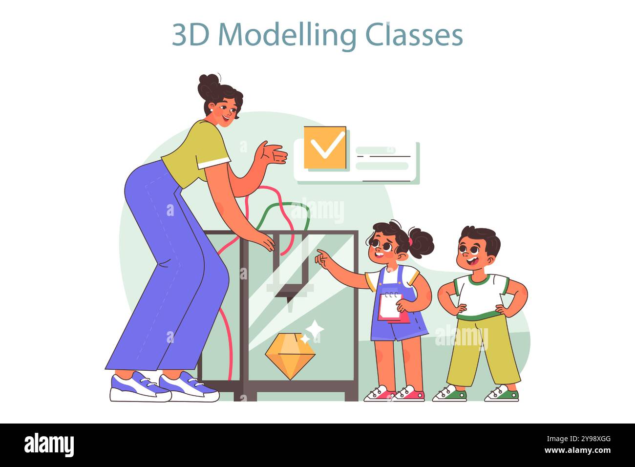 Tech camp for children. 3D modeling technologies educational course ...