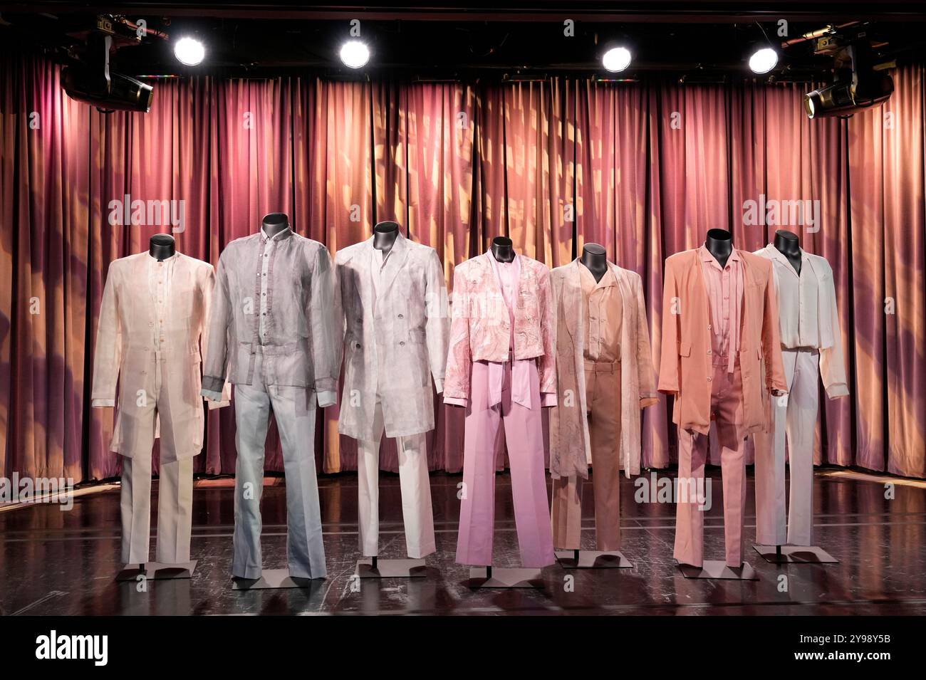Outfits worn by the Korean pop group BTS for their "Proof Door" concept ...