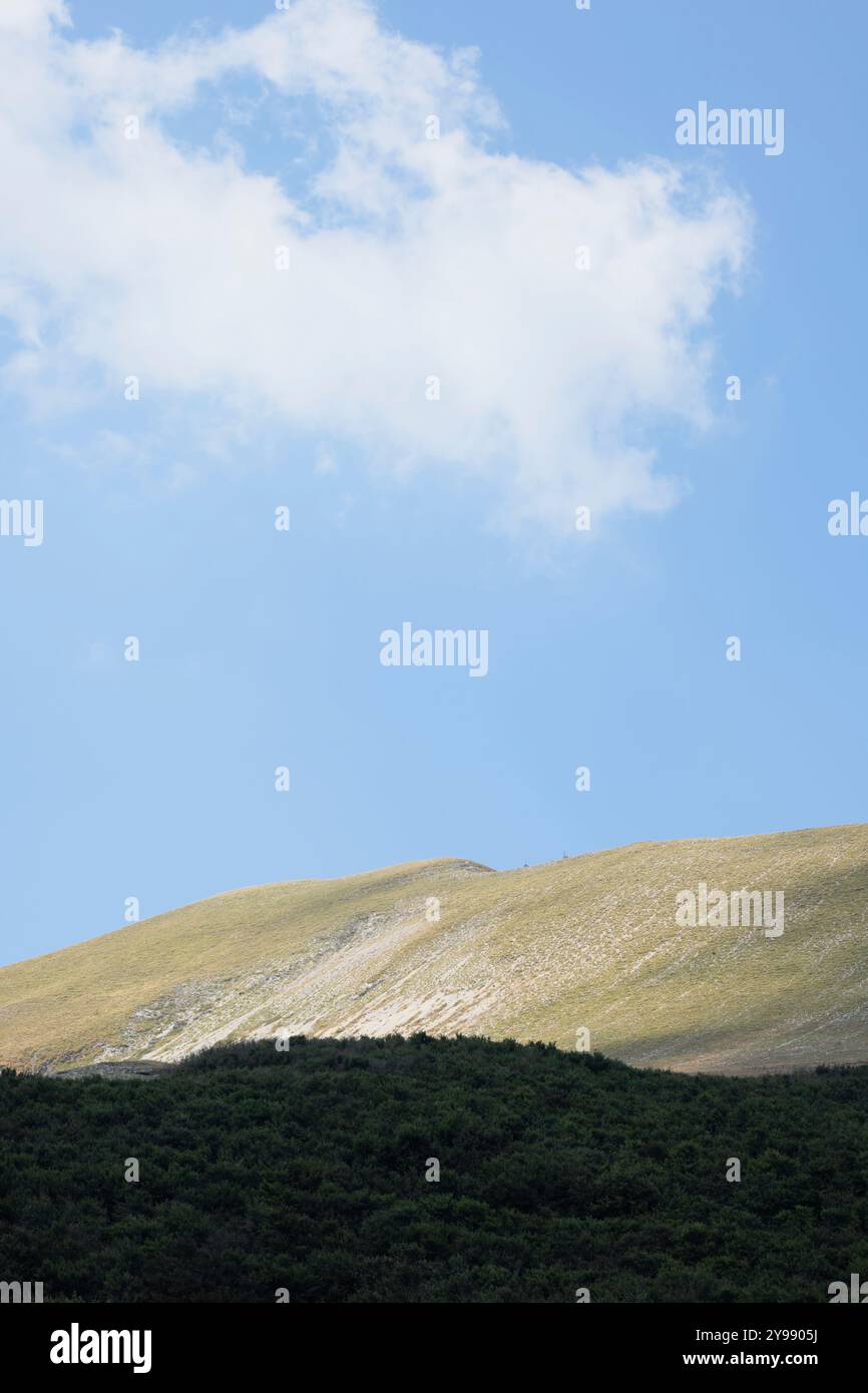 Landscape of Catria mount, Marche, Italy Stock Photo - Alamy