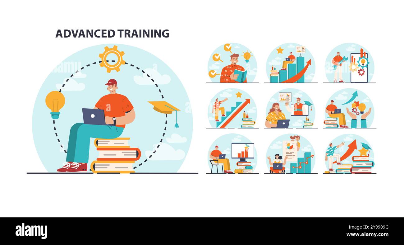 Advanced training set. Increasing of business or professional ...