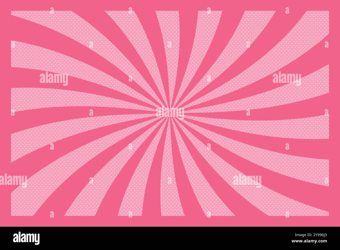 Pop art groovy retro style background with pink colored twisted waves ...
