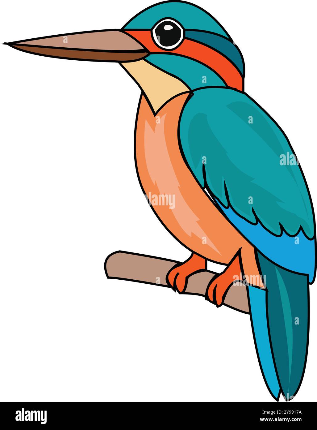 Elegant Kingfisher vector art design, symbolizing grace and vibrancy ...