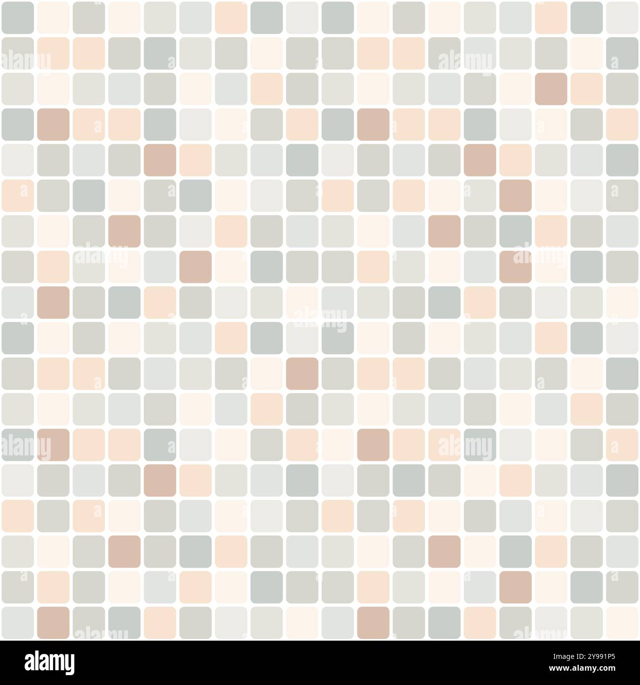 mosaic of rounded square tiles illustration, color seamless repeatable pattern texture ...