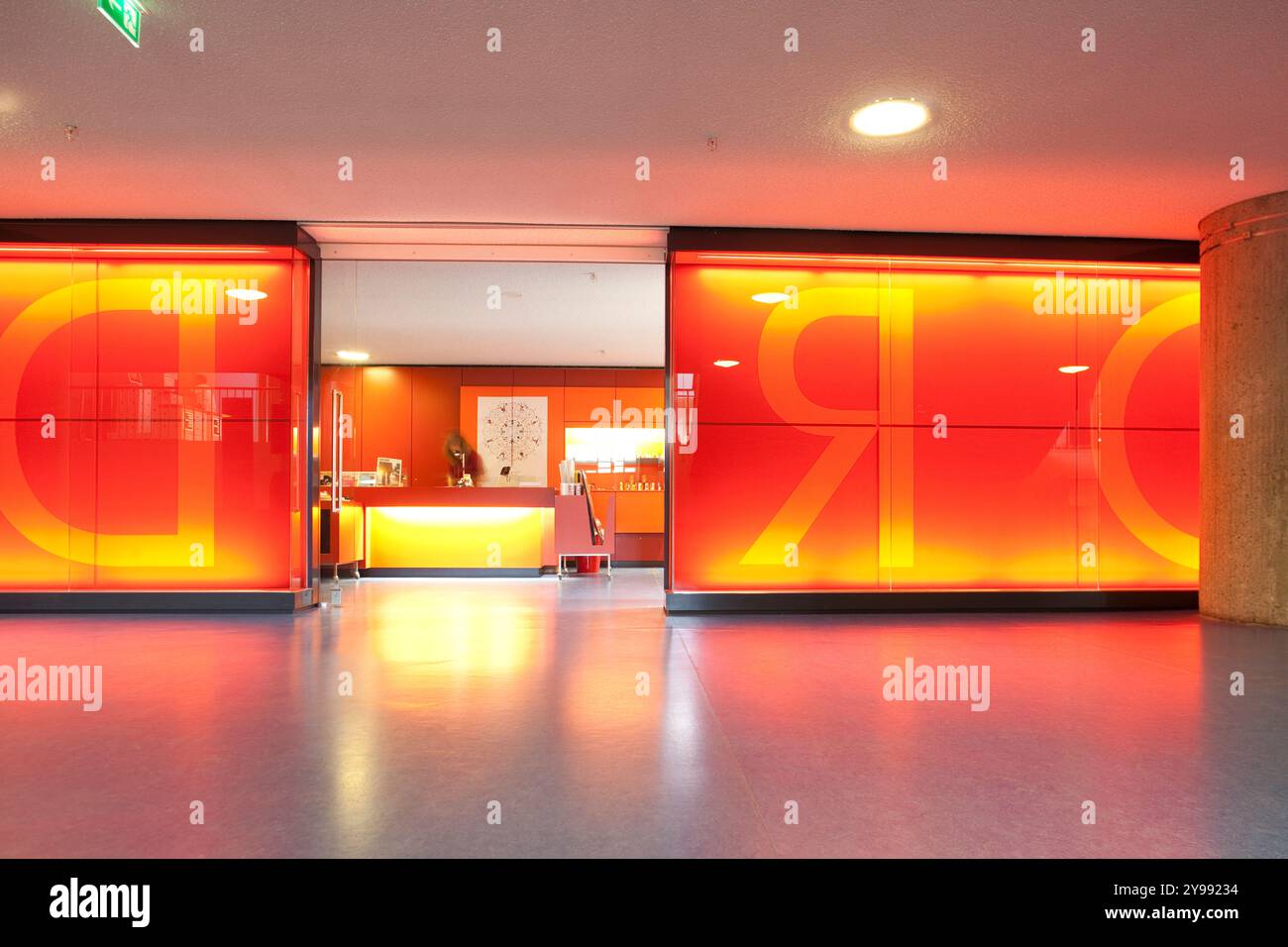 Berlin, Germany, July 29 2009, The striking interior features a modern ...