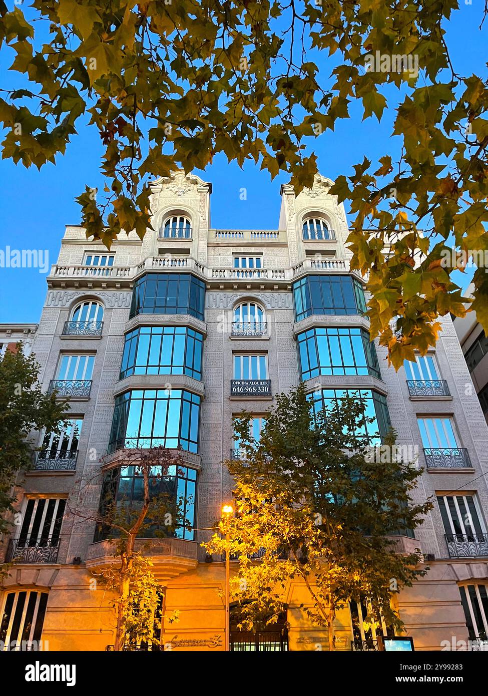 Facade of building. Serrano street, Madrid, Spain Stock Photo - Alamy
