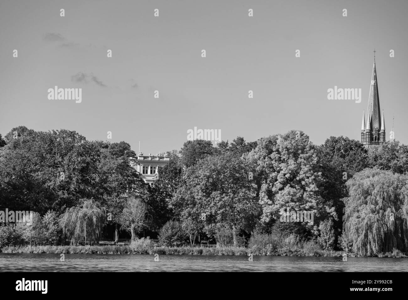 hamburg city at the alster river Stock Photo - Alamy