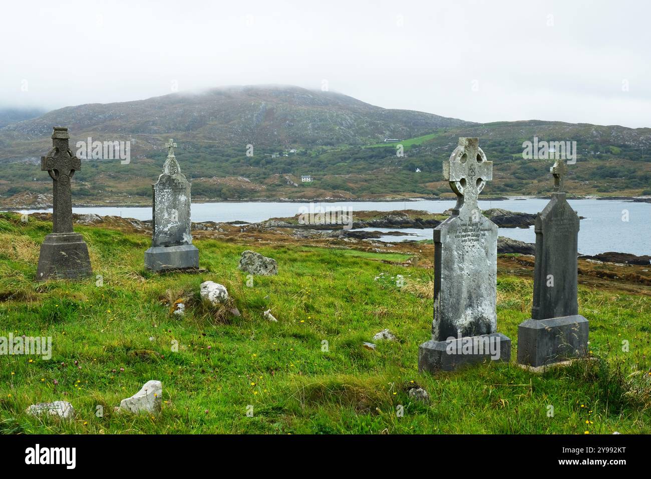 The medieval cemetery at Kilcatherine Church, Eyeries, County Cork ...
