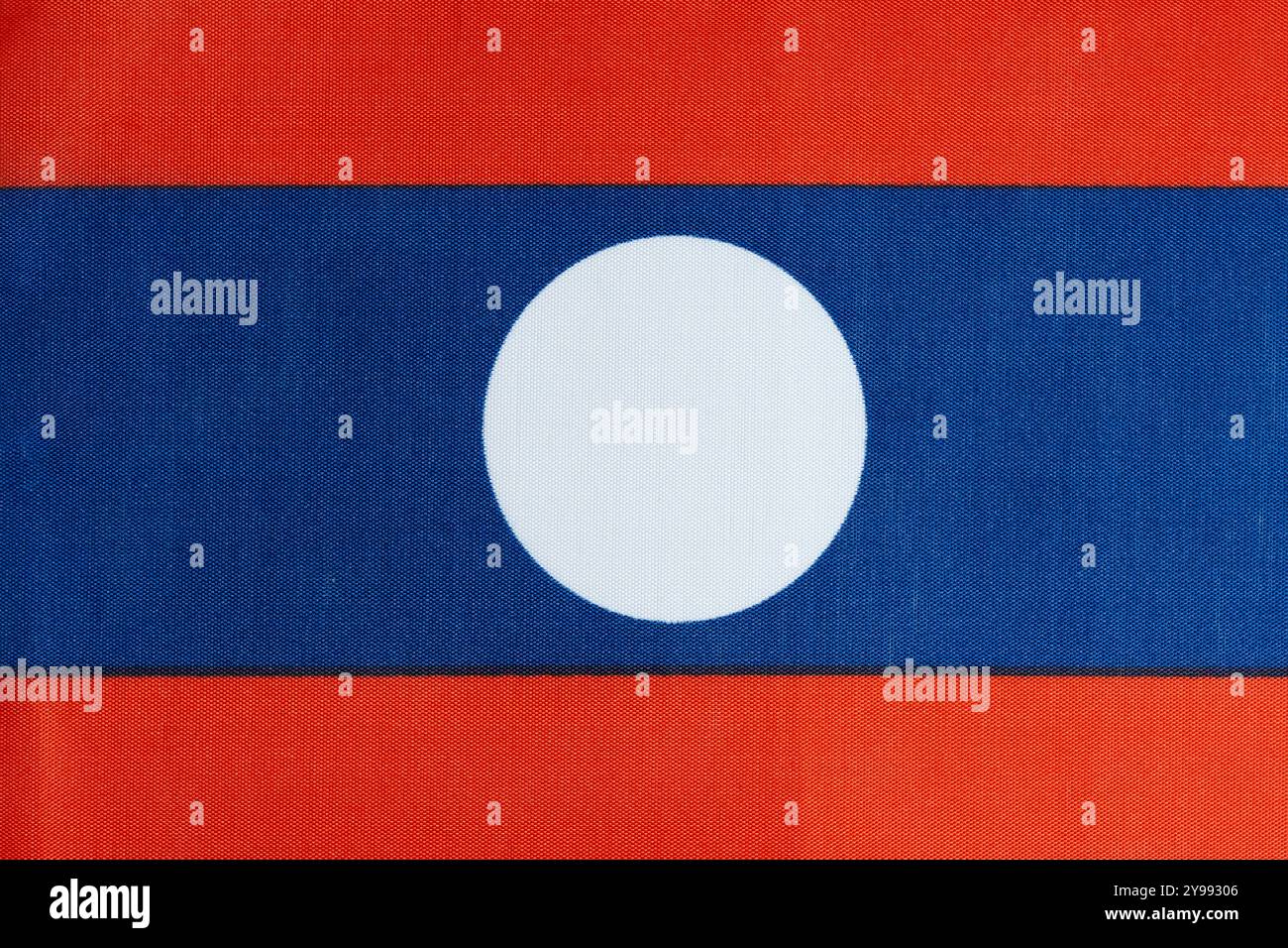 Closeup image national flag Lao Democratic Republic Stock Photo - Alamy