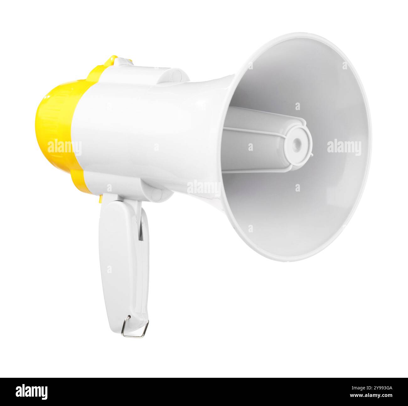 One wireless megaphone speaker isolated on white Stock Photo - Alamy