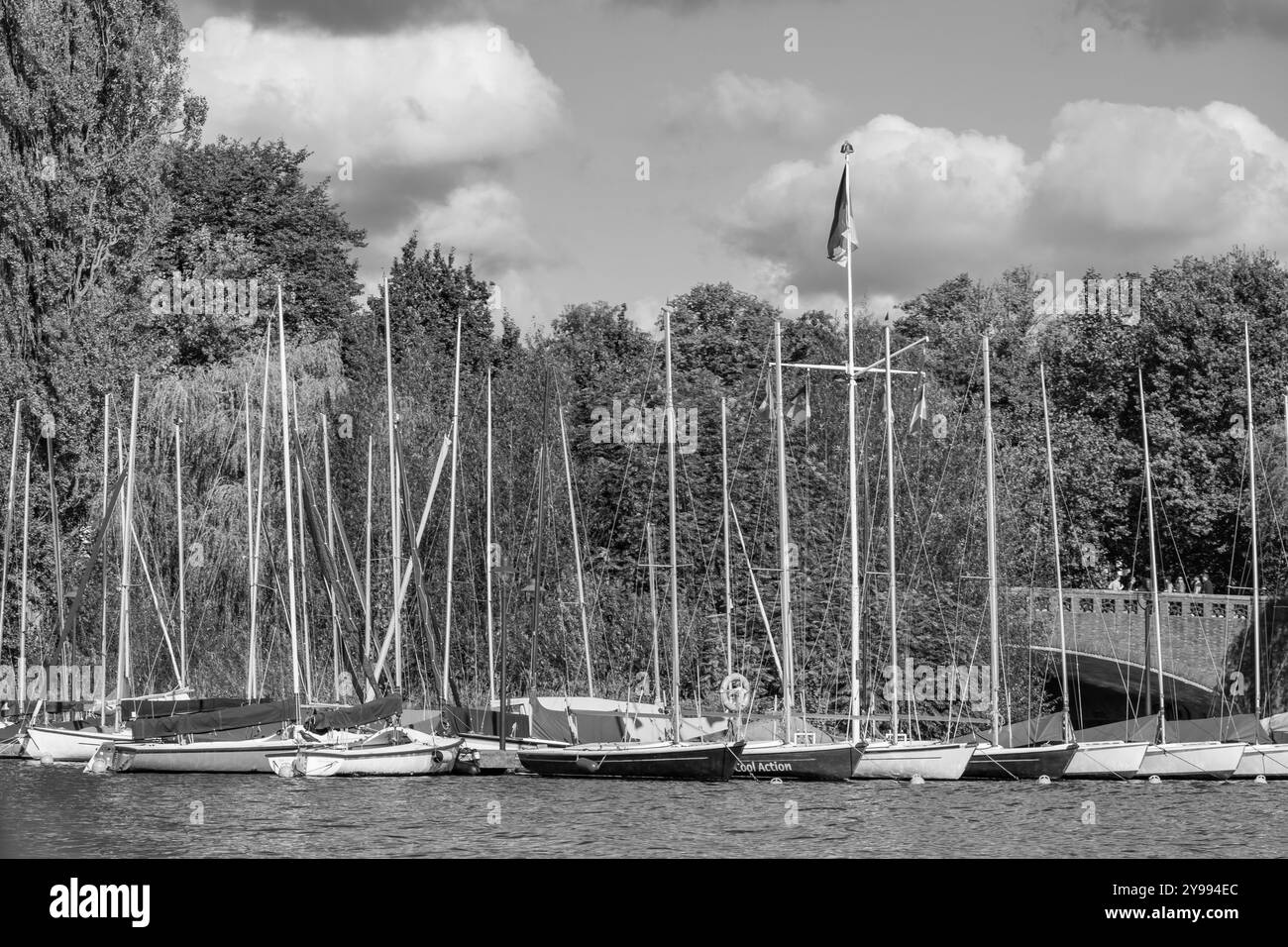 hamburg city at the alster river Stock Photo - Alamy