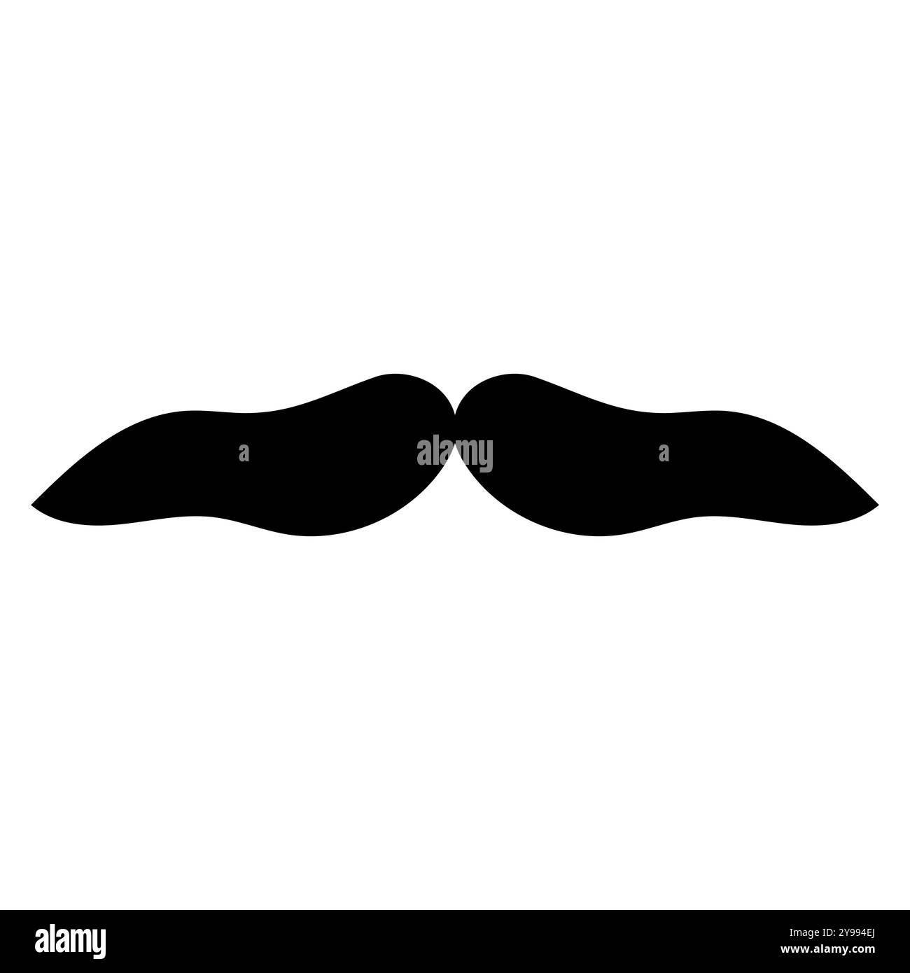 Mustache icon black and white mustache illustration, A simple black and ...