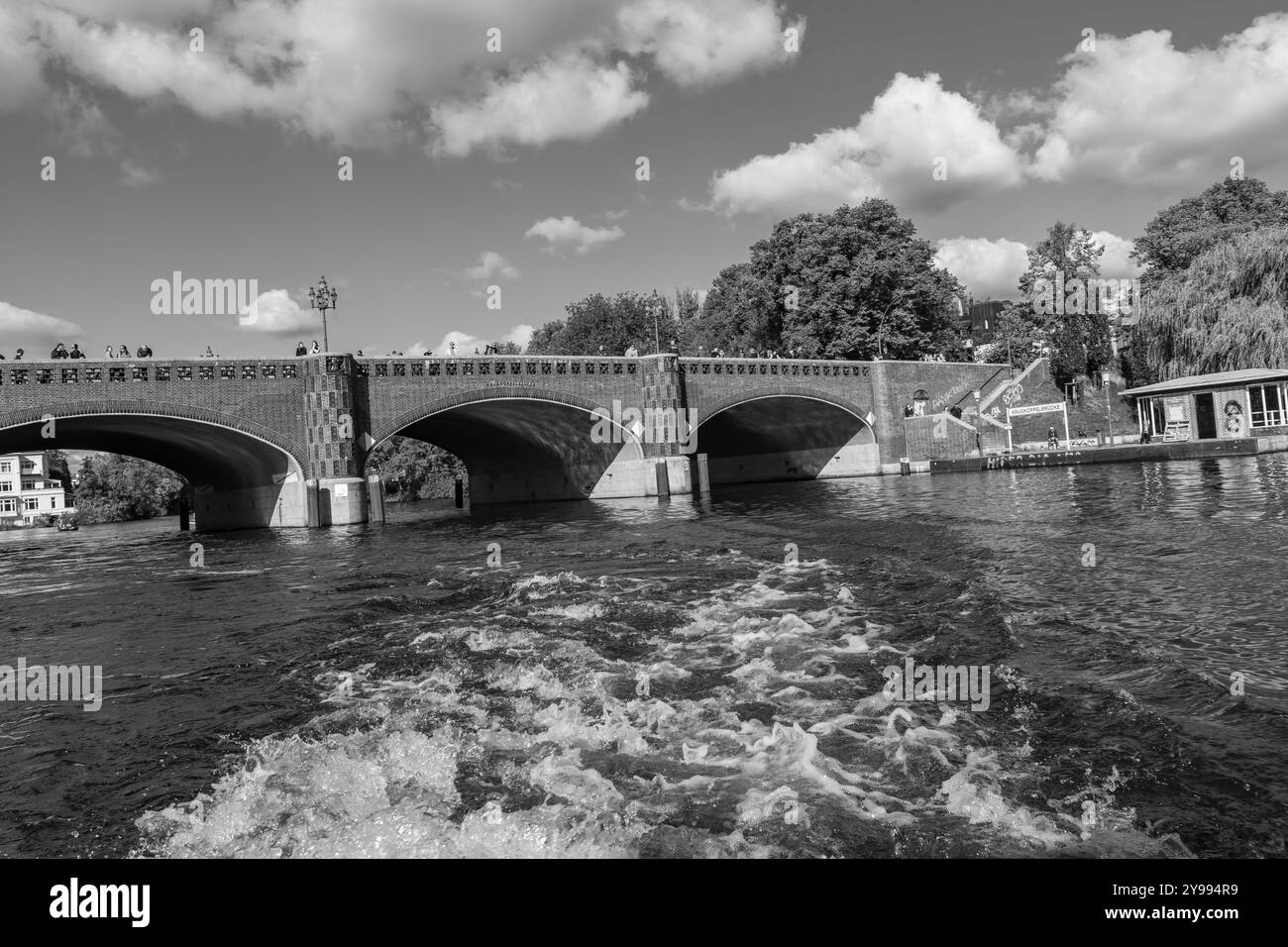 hamburg city at the alster river Stock Photo - Alamy