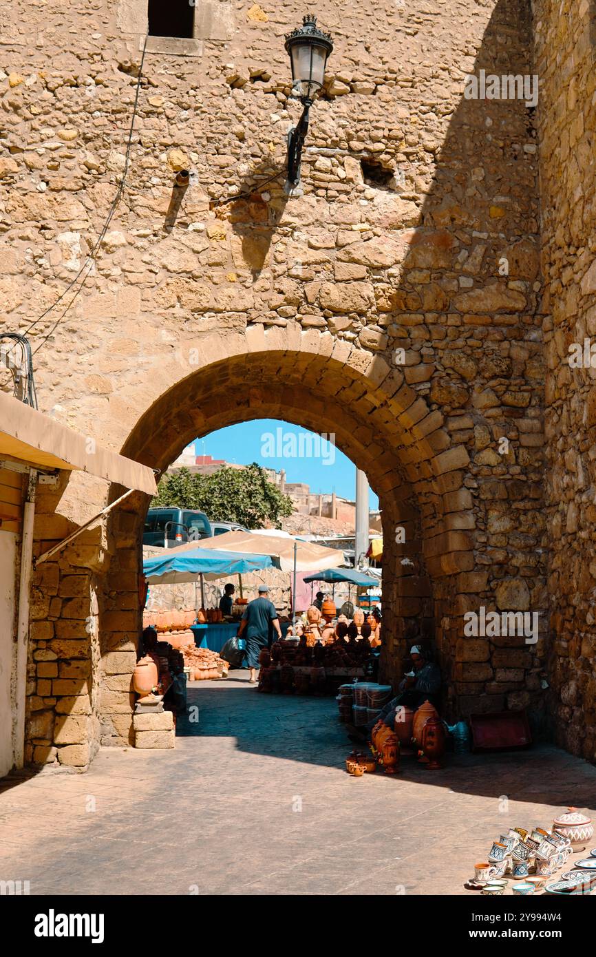 An old ancient gate at safi in the ancient Medina at Safi called " BAB ...