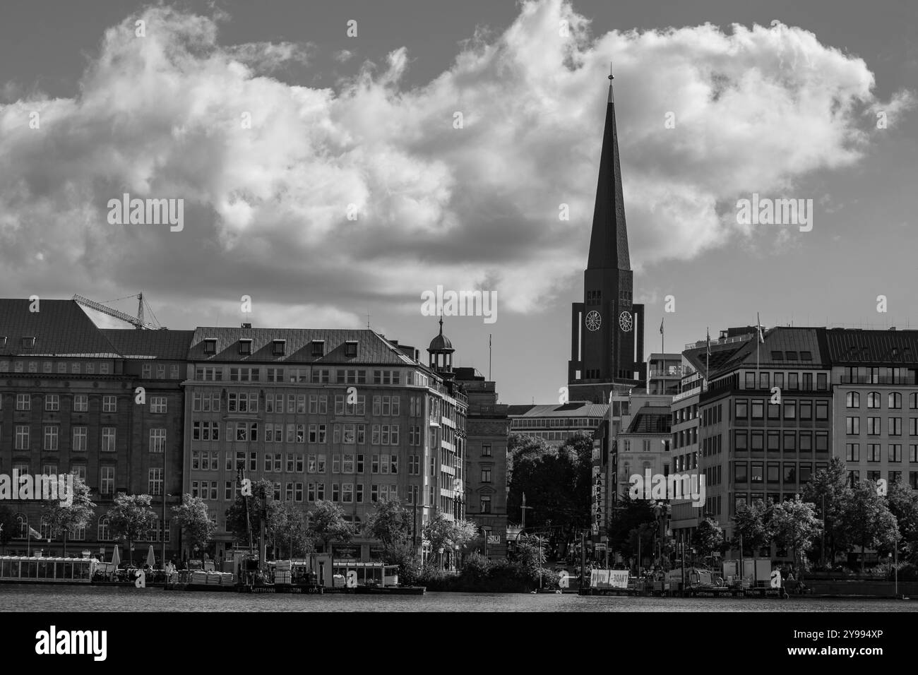 hamburg city at the alster river Stock Photo - Alamy