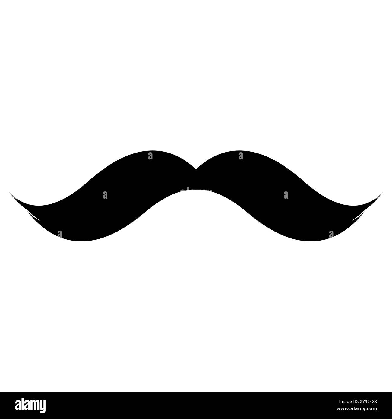 Mustache icon black and white mustache illustration, A simple black and ...