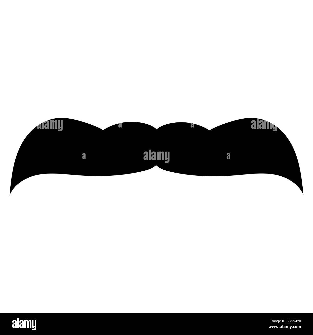 Mustache icon black and white mustache illustration, A simple black and ...