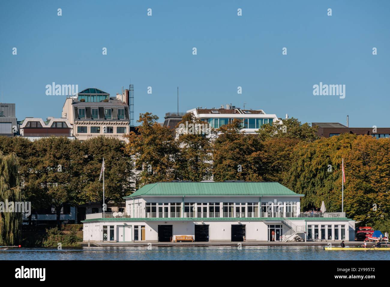 hamburg city at the alster river Stock Photo - Alamy