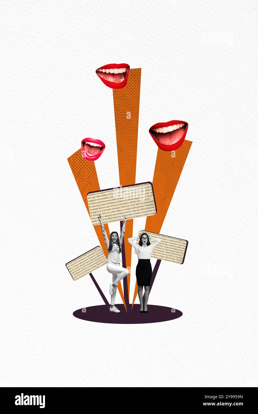 Composite trend artwork 3D sketch image photo collage of young woman ...