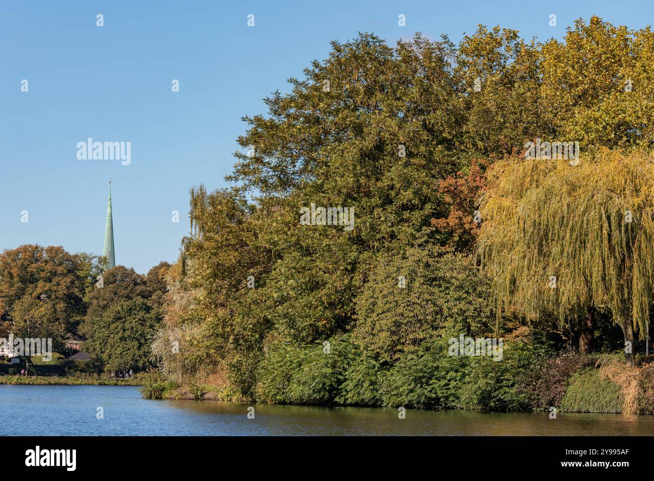 hamburg city at the alster river Stock Photo - Alamy