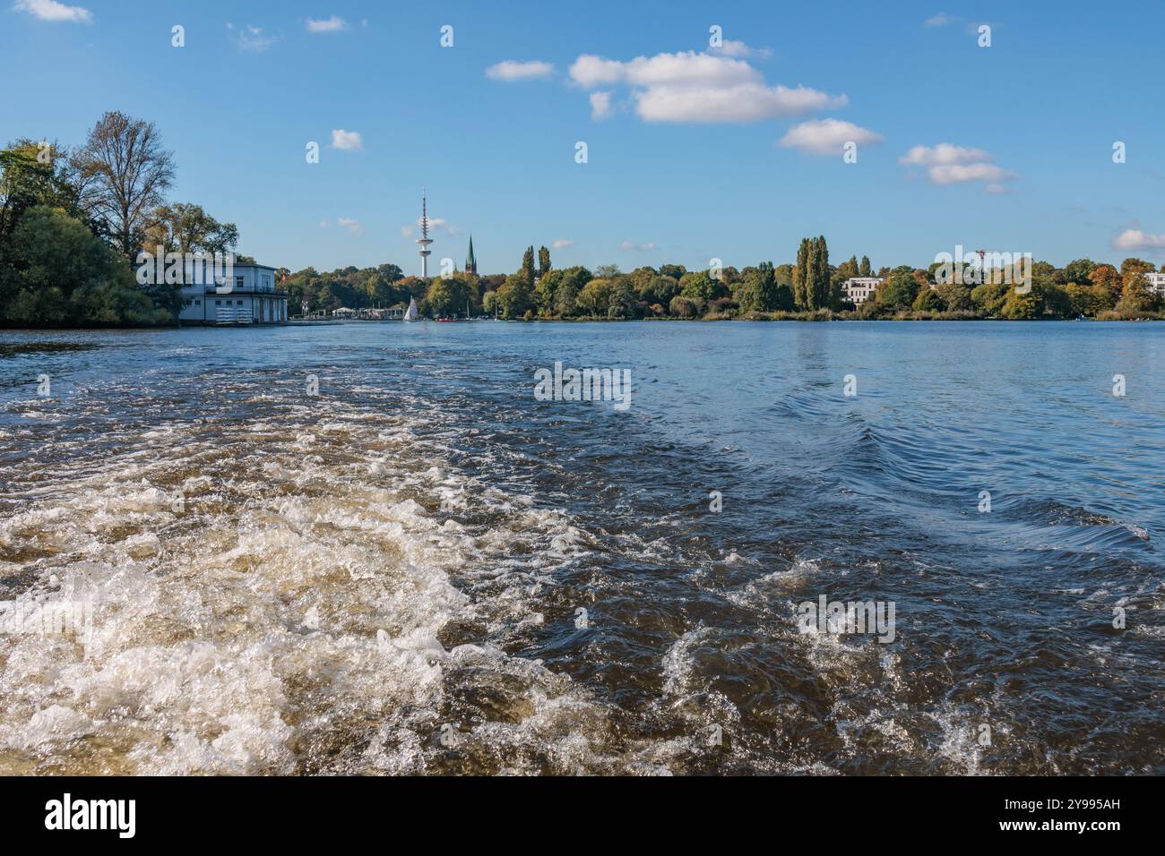 hamburg city at the alster river Stock Photo - Alamy