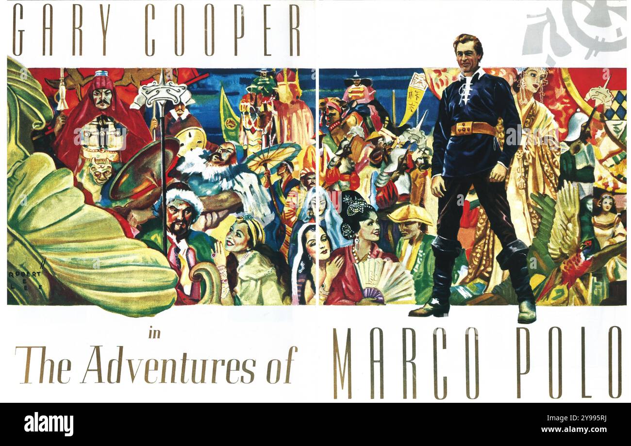 1938 The Adventures of Marco Polo film poster. American historical ...
