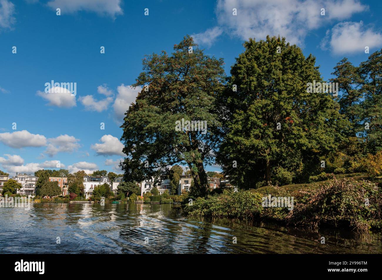 hamburg city at the alster river Stock Photo - Alamy
