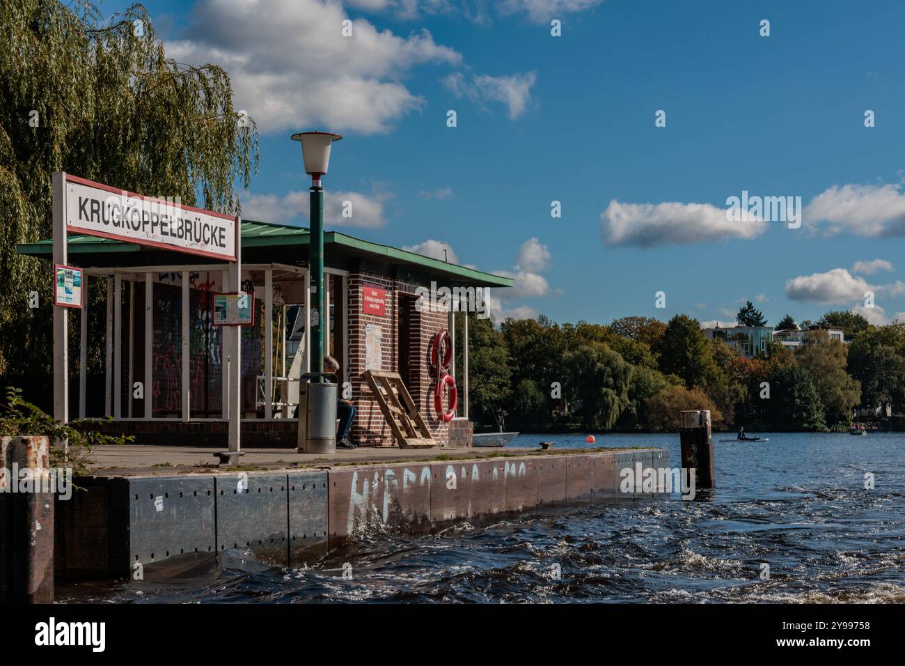 hamburg city at the alster river Stock Photo - Alamy