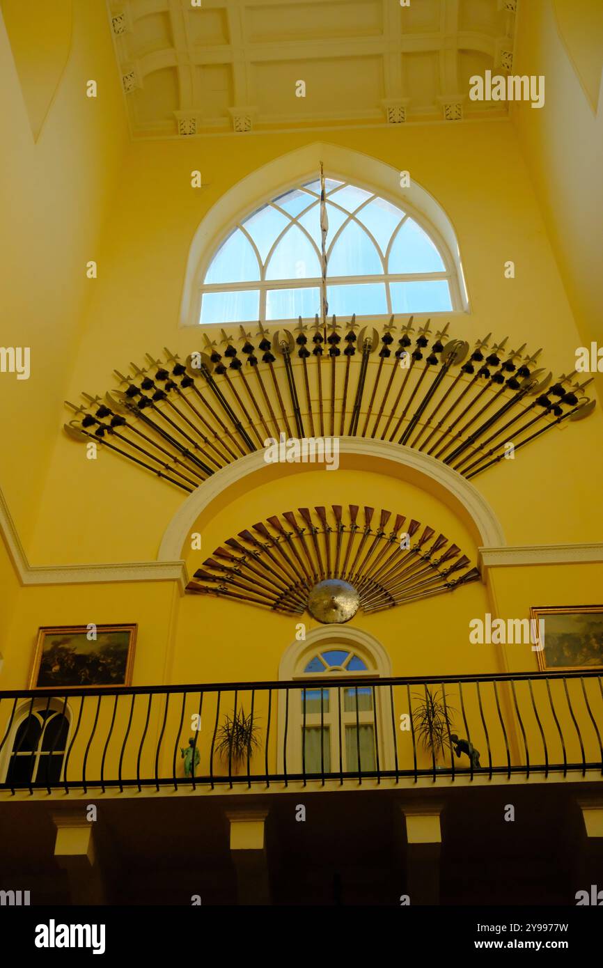 Inveraray Castle Armoury hall, in Argyll and Bute, Scotland, UK Stock ...