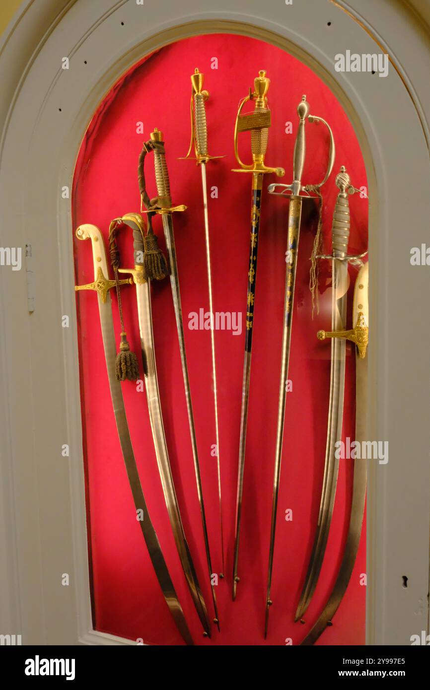 Inveraray Castle Armoury hall, in Argyll and Bute, Scotland, UK Stock ...