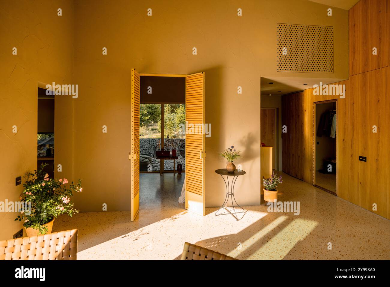 Warm Entryway with Sunlit Details Stock Photo - Alamy