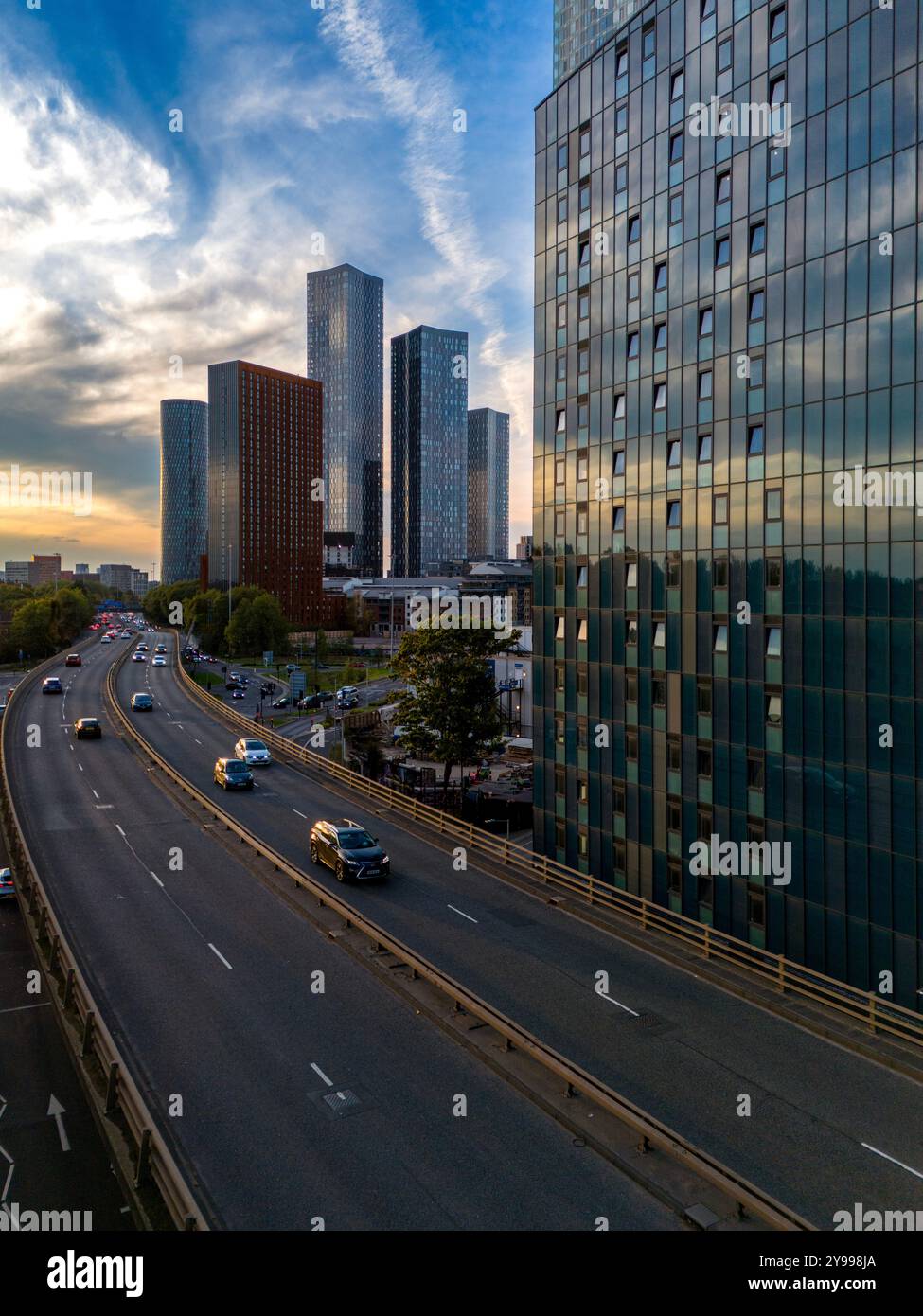 Mancunian Way Motorway in Manchester Stock Photo - Alamy