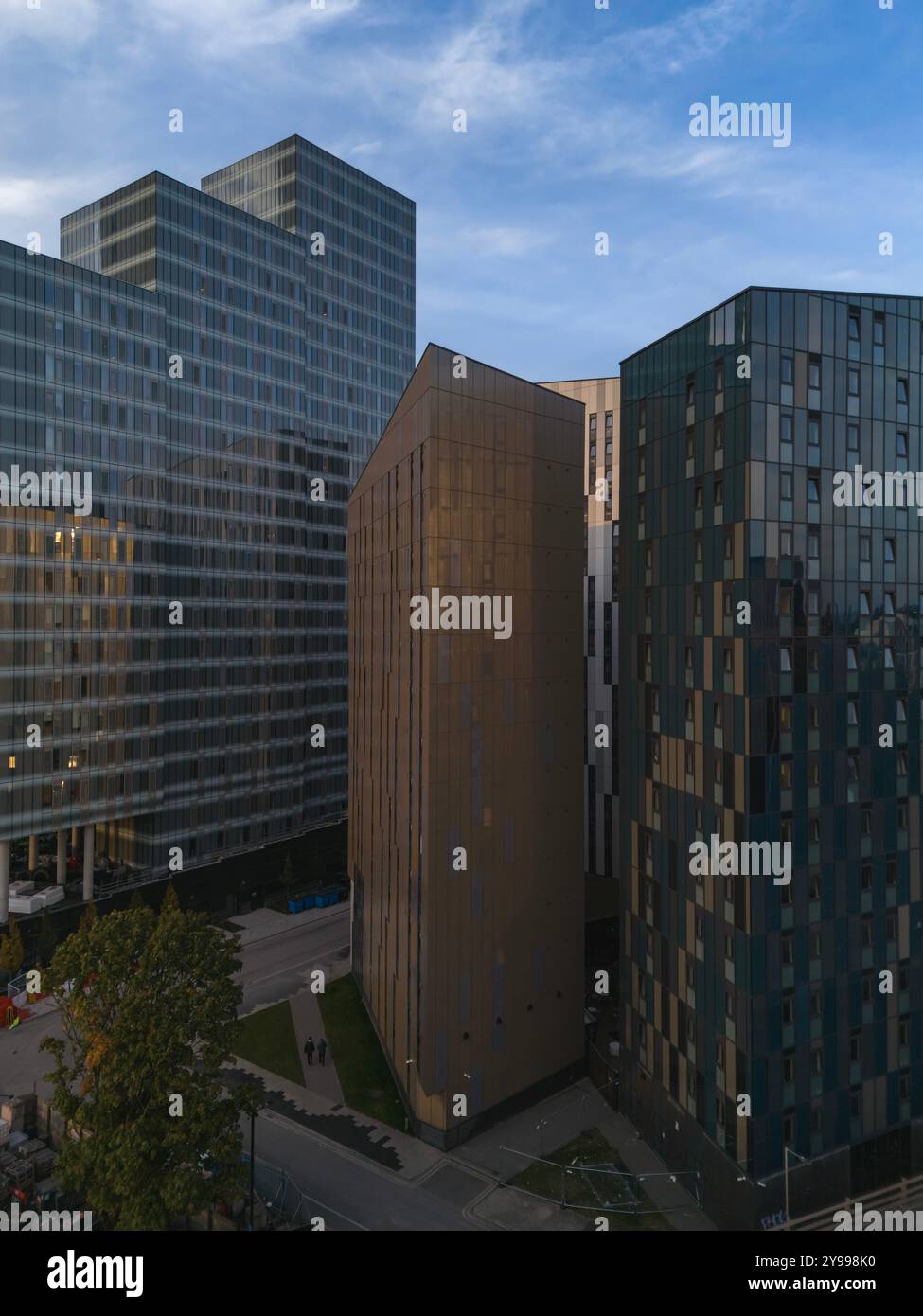 Aerial drone view cluster buildings hi-res stock photography and images ...