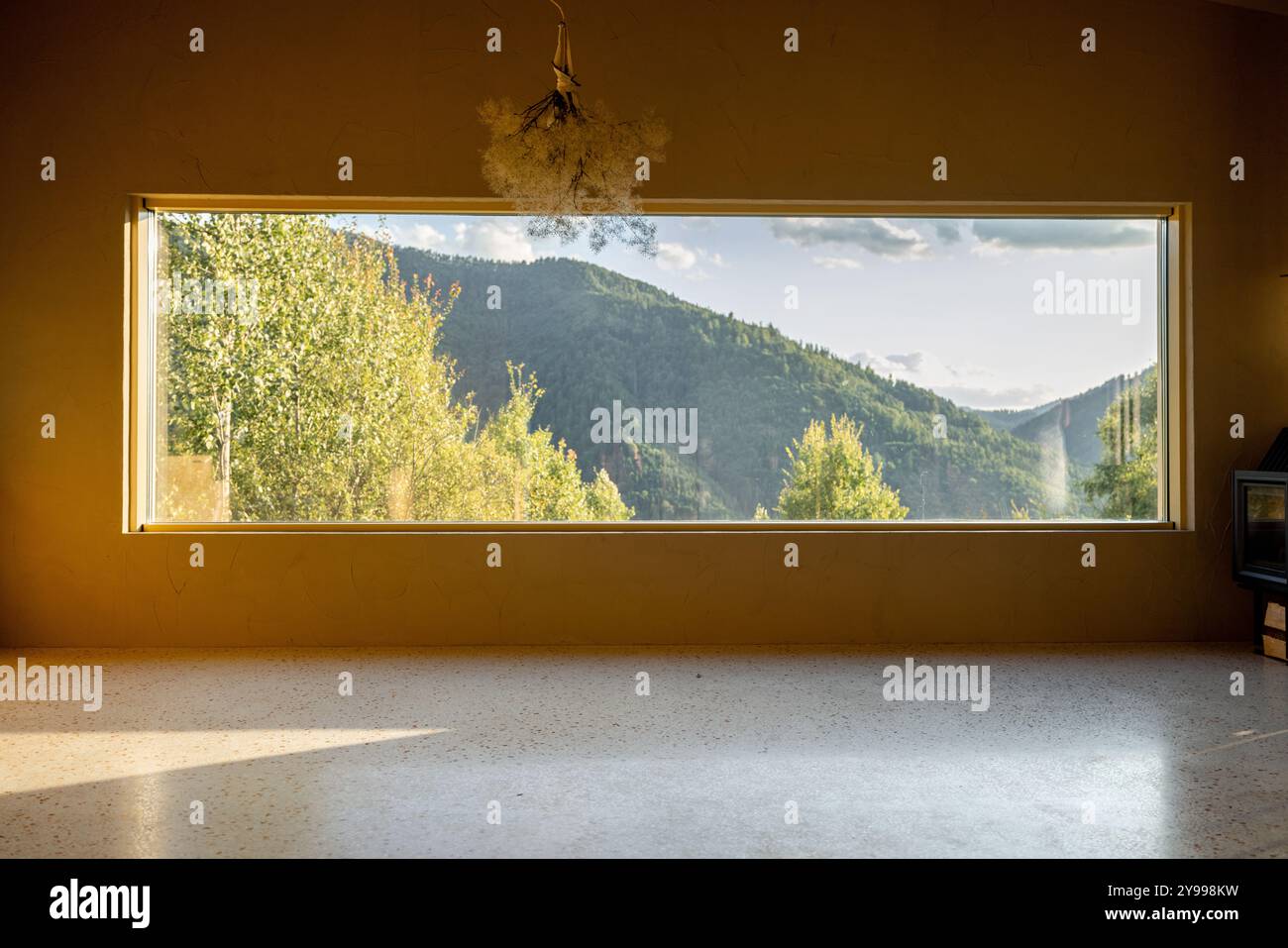 Mountain through window hi-res stock photography and images - Alamy