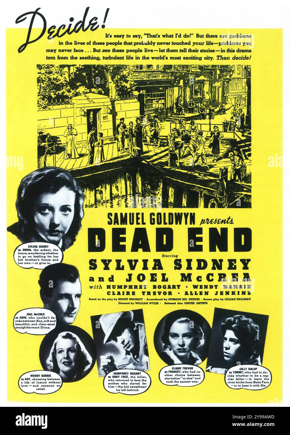 1937 Dead End film poster - American crime drama film directed by ...