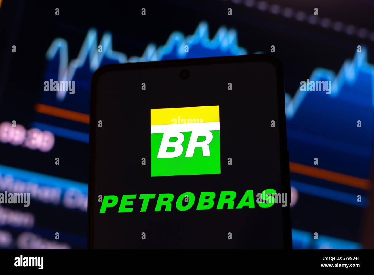 September 4, 2024, Paraguay. In this photo illustration, the Petrobras logo is displayed on a ...