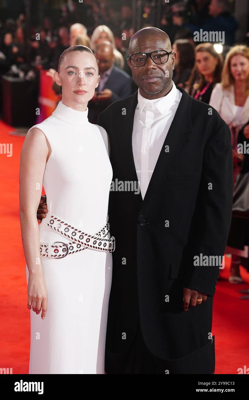 Saoirse Ronan and Steve McQueen attend the BFI London Film Festival ...