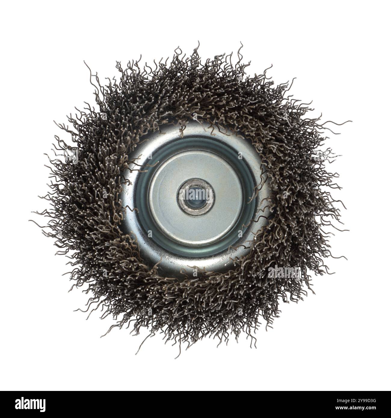 Round wire brush isolated on a white background Stock Photo - Alamy