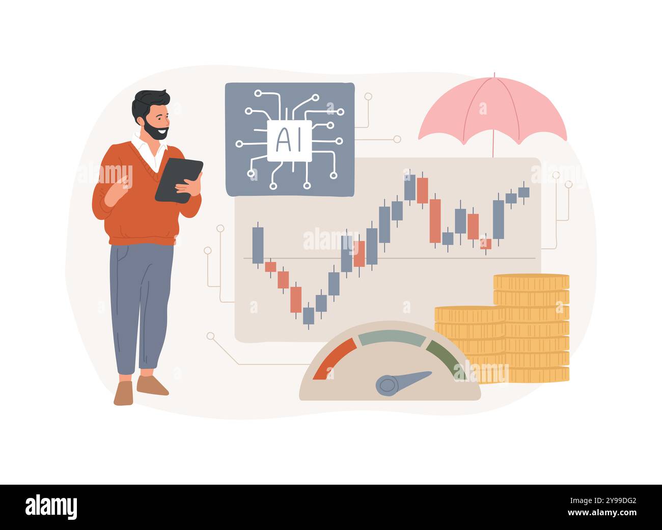 AI-Powered Risk Management Strategies abstract concept vector ...