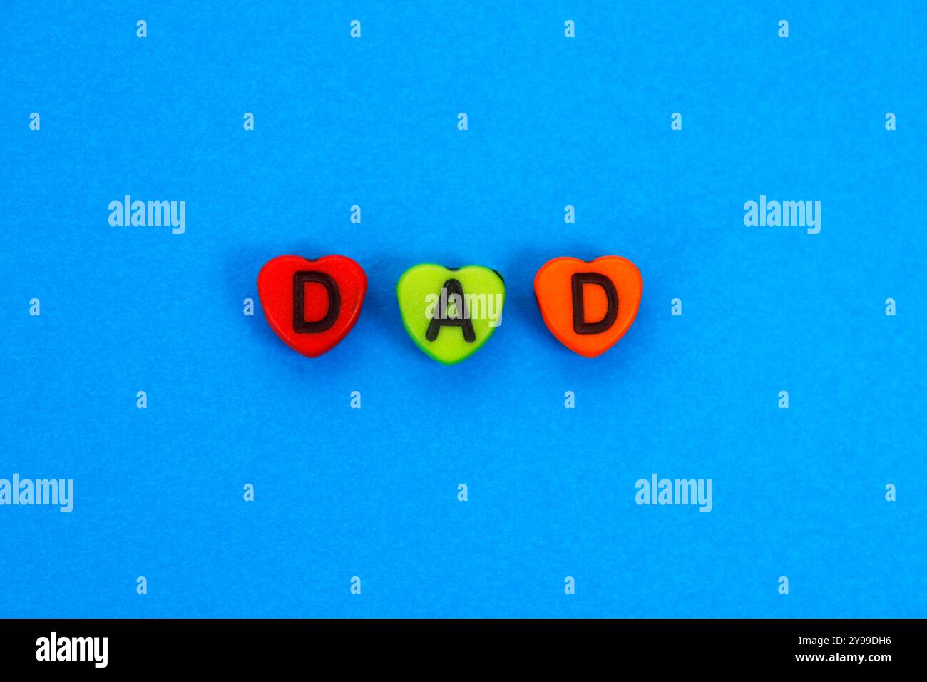 Heart shaped beads that express love for dad Stock Photo - Alamy