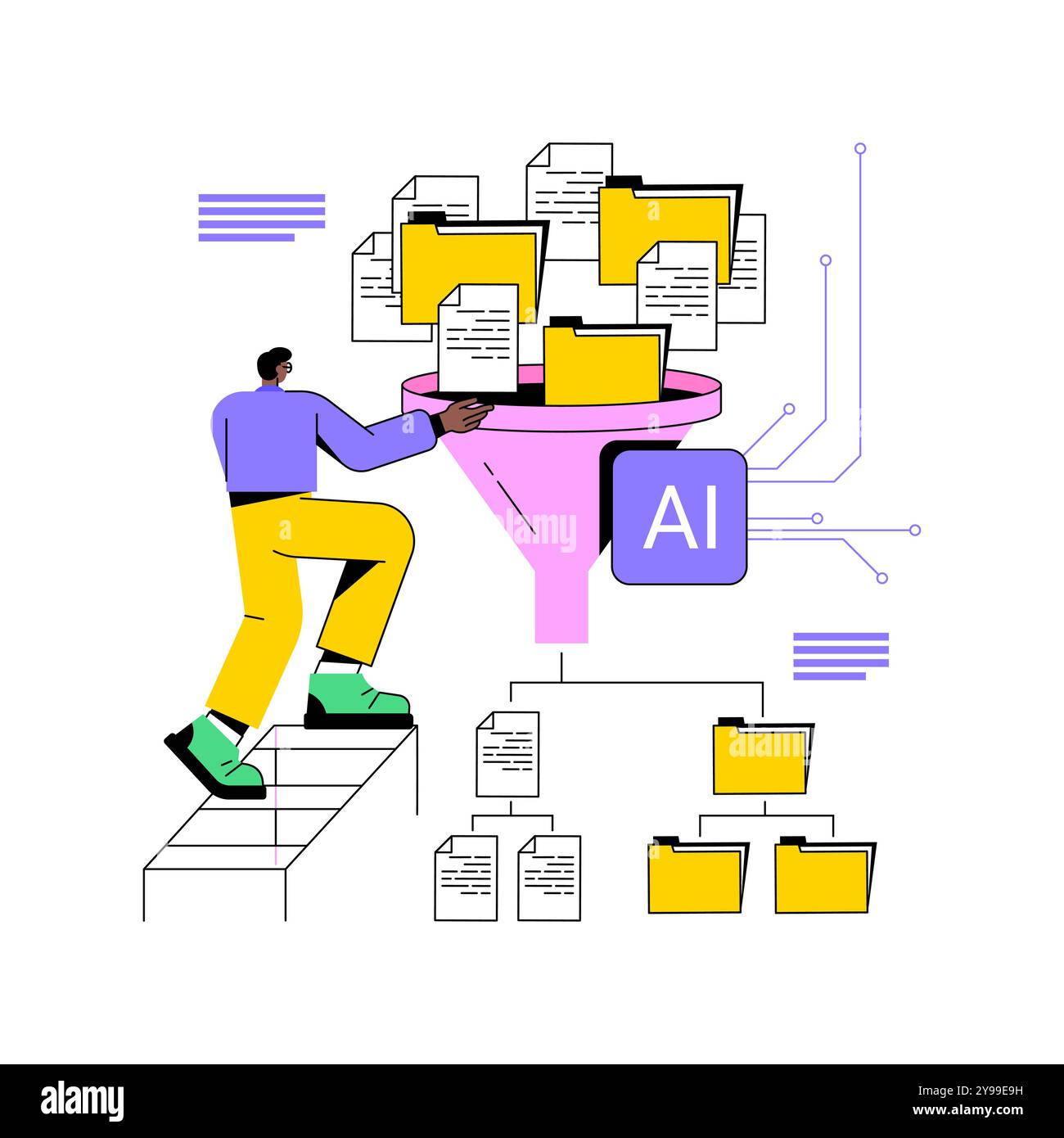 AI-Automated Data Preprocessing abstract concept vector illustration ... AI-Automated Data Preprocessing abstract concept vector illustration ...