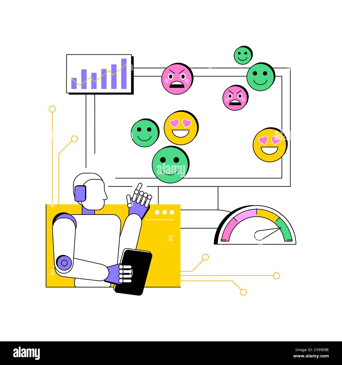Ai Powered Sentiment Analysis Abstract Concept Vector Illustration