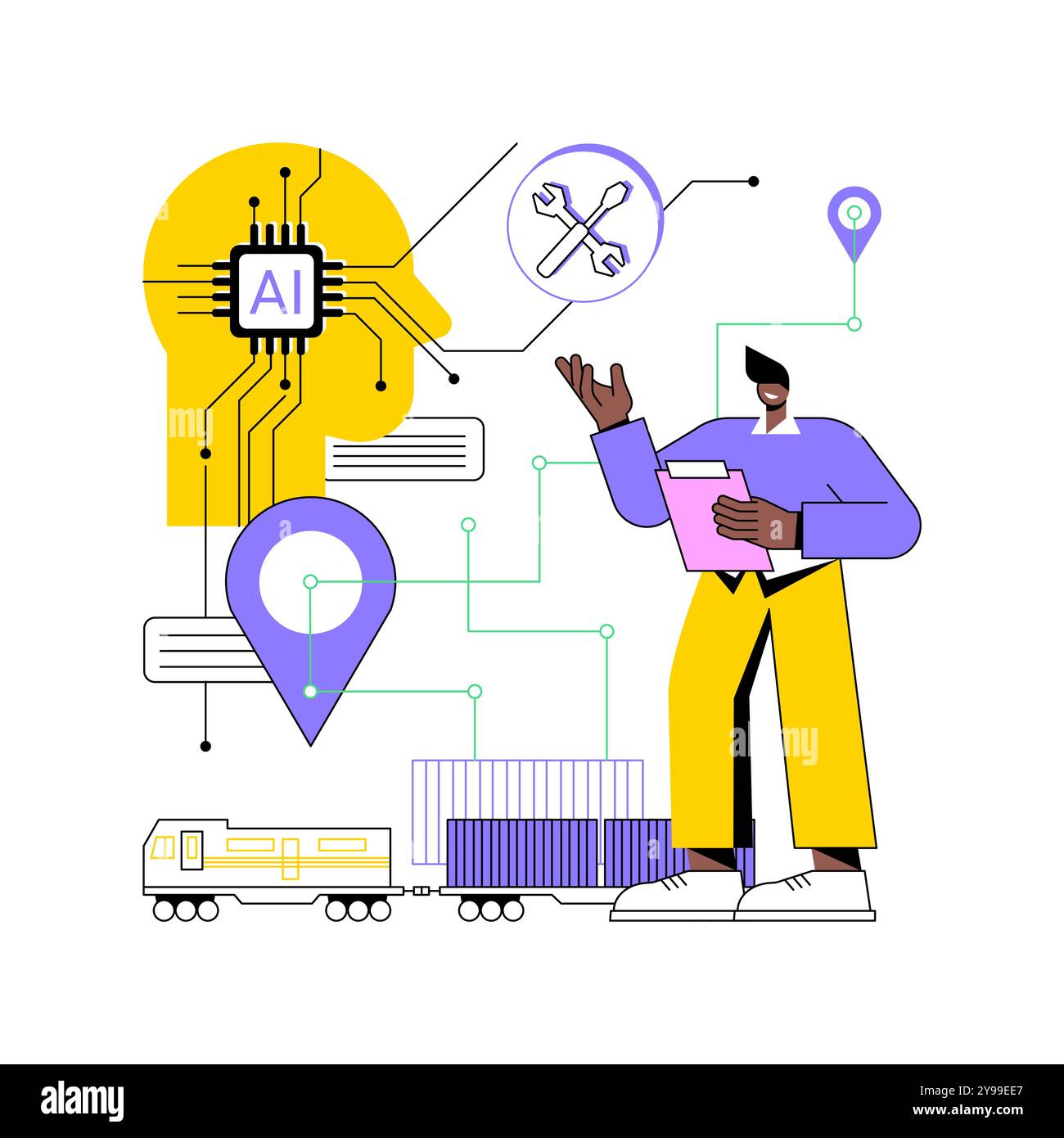 Predictive Maintenance Solutions with AI abstract concept vector ... Predictive Maintenance Solutions with AI abstract concept vector ...