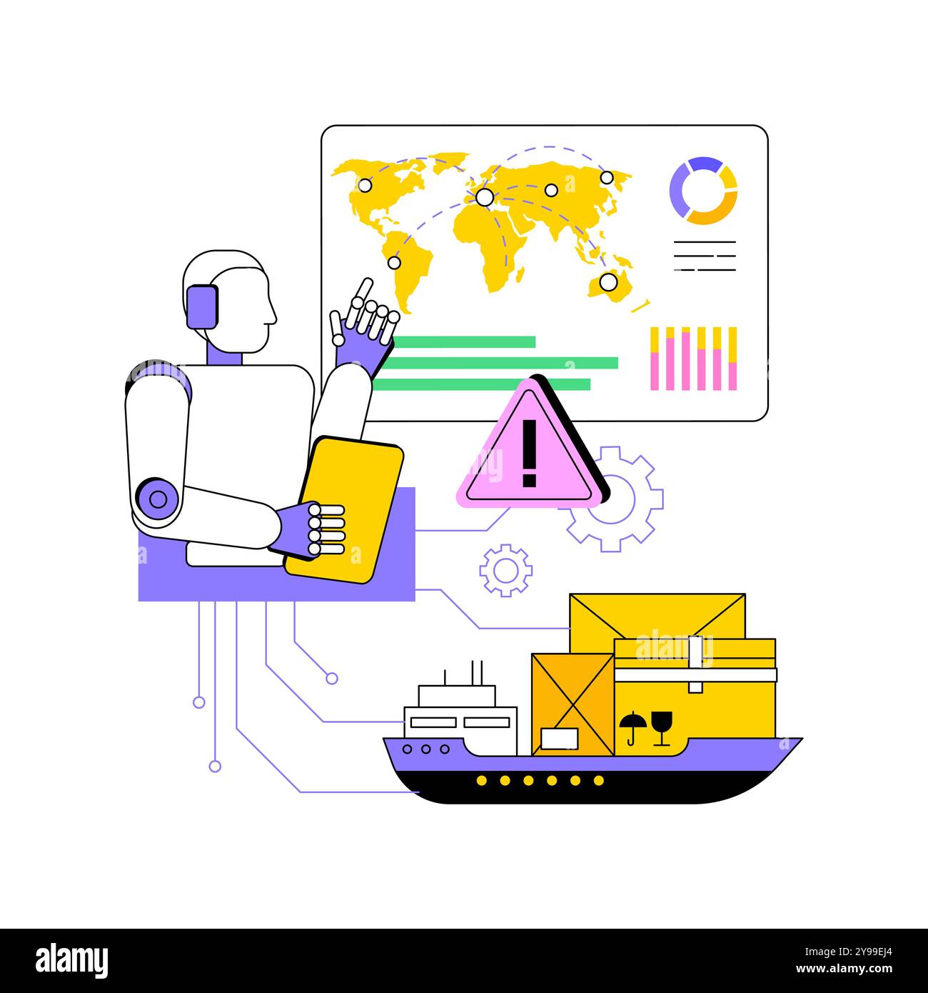 Disruption Forecasting with AI abstract concept vector illustration ...