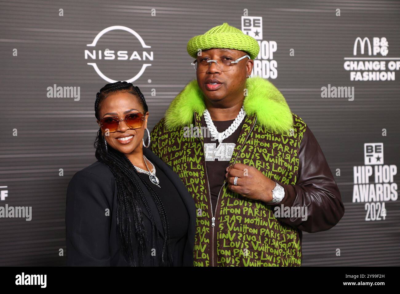 Tracey Stevens, E-40 at arrivals for BET Hip Hop Awards 2024, Drai s Nightclub & Beachclub, Las ...