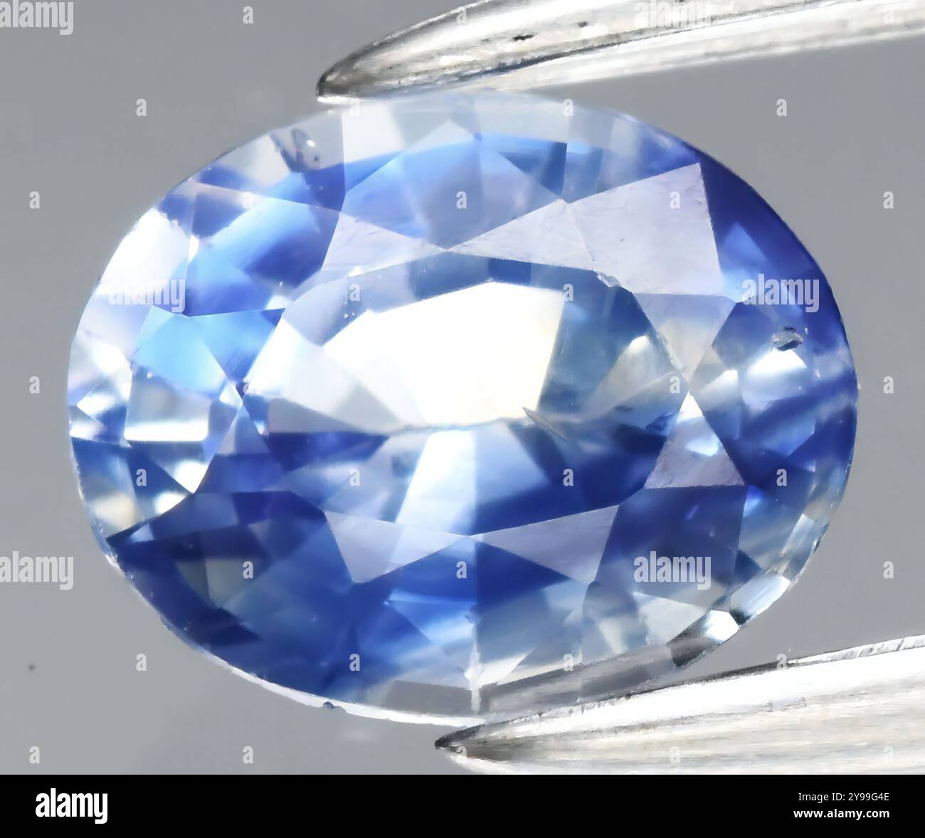 Radiant Blue Sapphire Gemstone Captured in Magnificent Clarity Stock ...