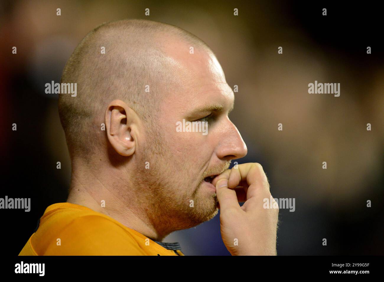 Nail biting moment for Supporter of Wolverhampton Wanderers Football ...